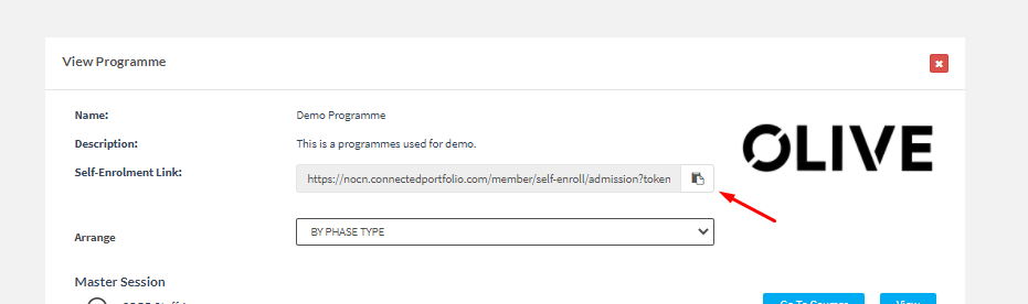Myportfolio - Where do I find the self enrolment link? – Olive