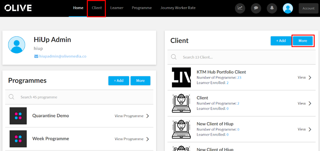 Myportfolio - Client Section – Olive