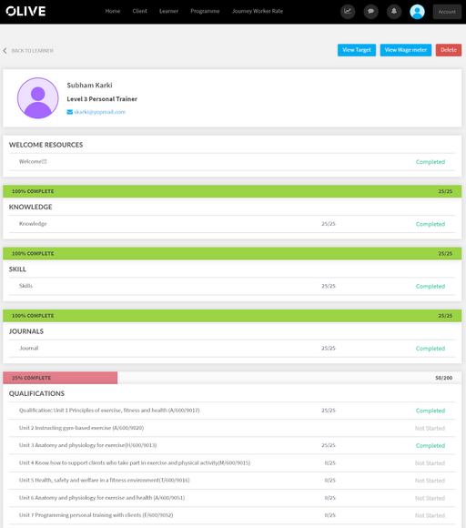 Myportfolio - Learner Section – Olive