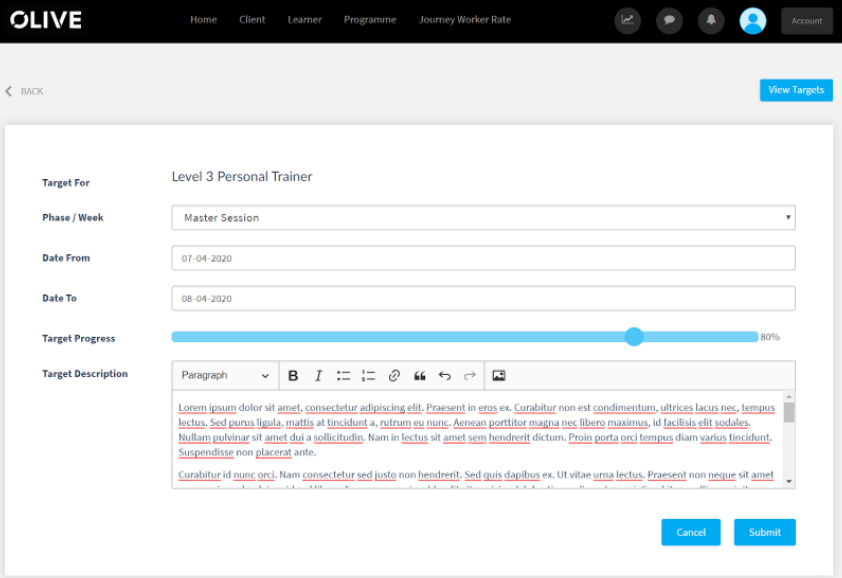 Myportfolio - Learner Section – Olive