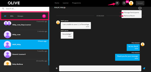Myportfolio - Messaging service – Olive