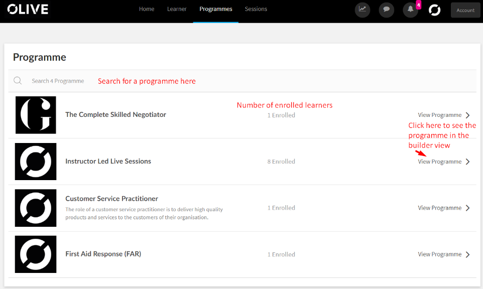 Myportfolio - Programmes Section – Olive