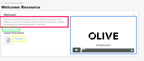 Myportfolio - Programmes Page – Olive