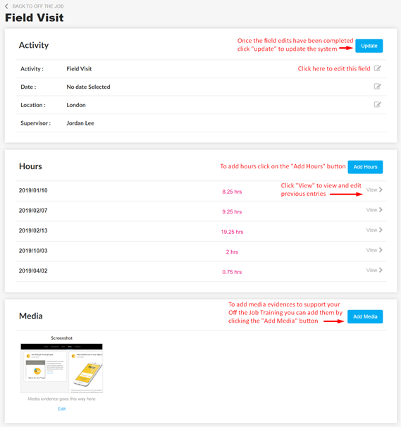 Myportfolio - Off the Job/On the Job Training Log – Olive