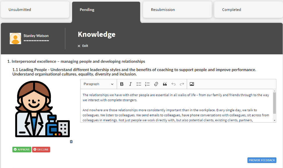 Myportfolio - Assessor Workflow – Olive