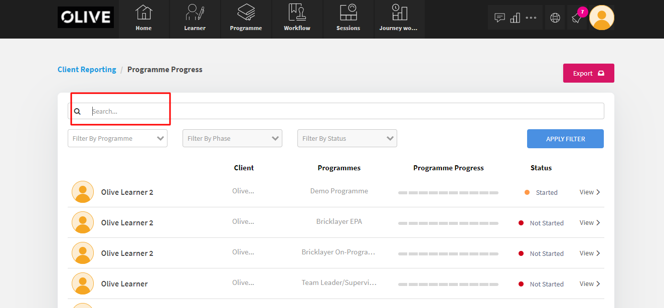 Myportfolio - Client Admin Reporting – Olive