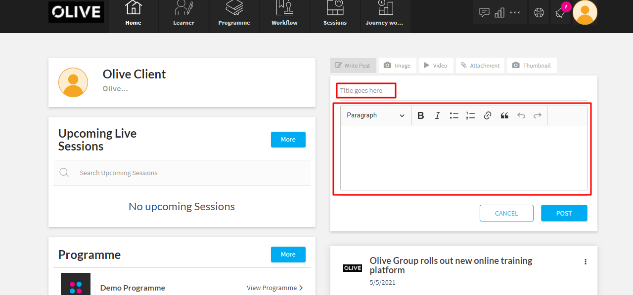 Myportfolio - How to add Newsfeeds – Olive